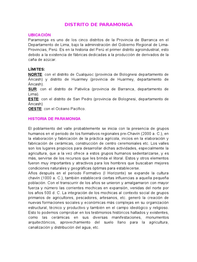 PARAMONGA | PDF | Naturaleza