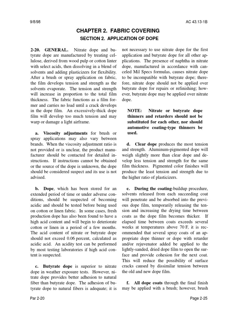 Section 2. Application of Dope | PDF | Ultraviolet | Plywood
