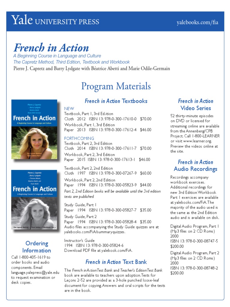 French in Action Textbooks & Resources | PDF | Textbook | Digital Audio