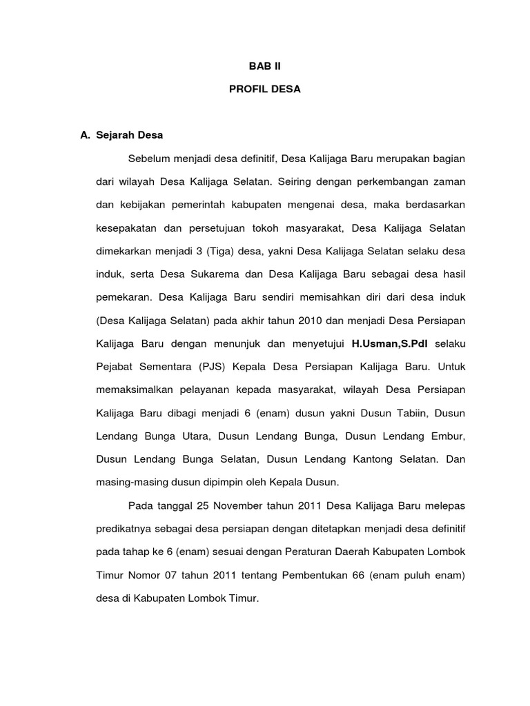 Profil Desa | PDF