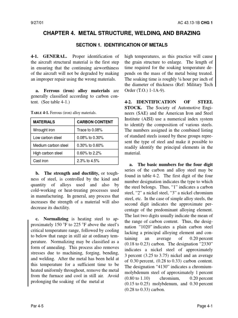 Section 1. Identification of Metals | PDF | Heat Treating | Steel