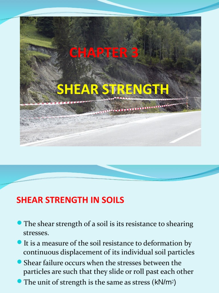 CHAPTER 3 Shear Strength | PDF | Strength Of Materials | Stress (Mechanics)
