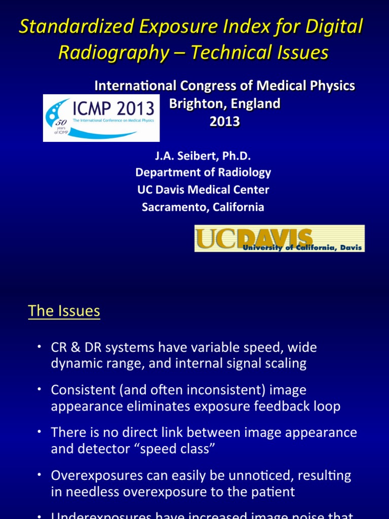 Standardized Exposure Index For Digital Radiography - Technical Issues ...