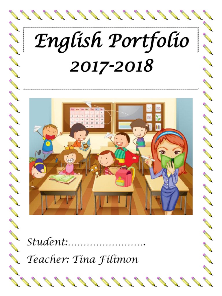 English Portfolio 2017-2018: Student: . Teacher: Tina Filimon | PDF
