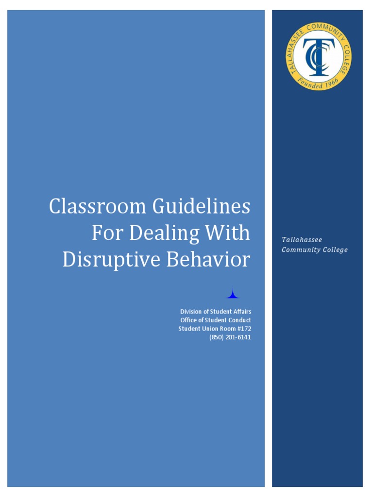 Guidelines for Classroom Disruptions | PDF | Syllabus | Violence
