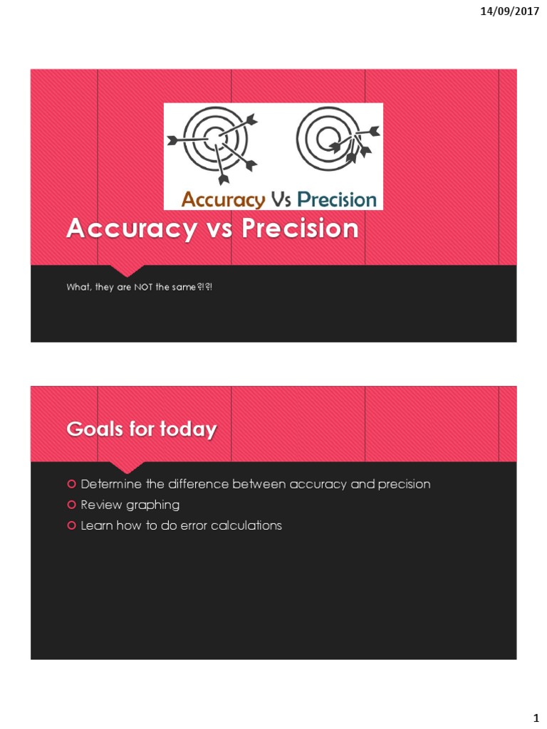 Accuracy Vs Precision | PDF | Accuracy And Precision | Scientific ...
