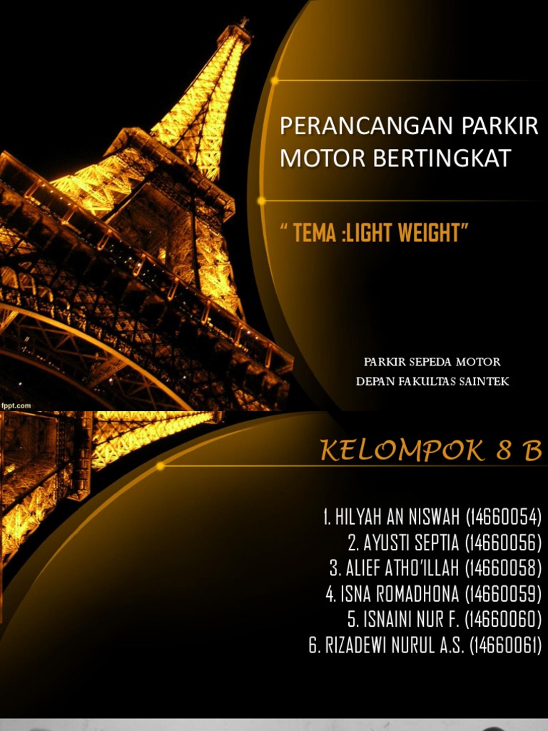 Desain Parkir Motor Depan Saintek | PDF | Teknologi & Rekayasa