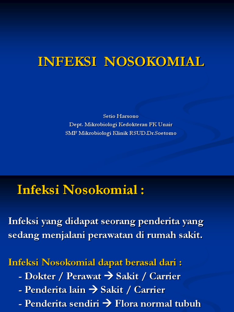 Infeksi Nosokomial: Penyebab dan Risiko | PDF | Pengembangan Diri ...