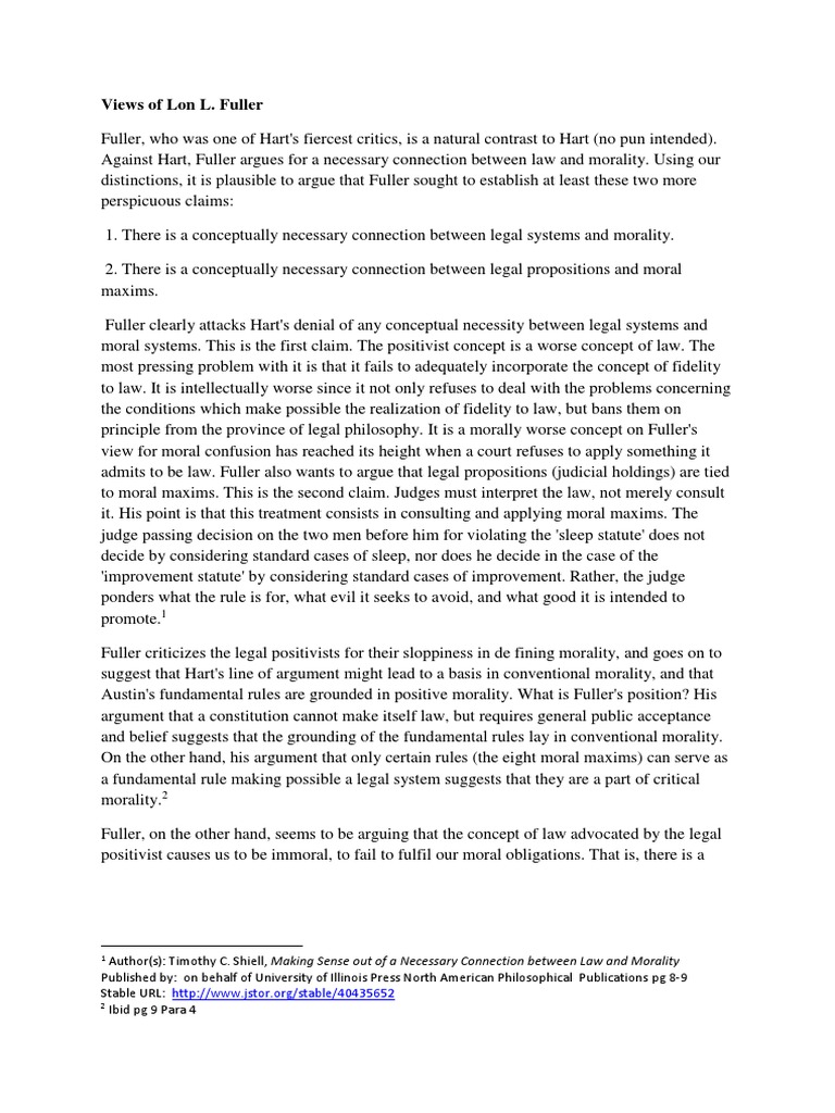 Views of Lon L. Fuller | PDF | Jurisprudence | Positivism