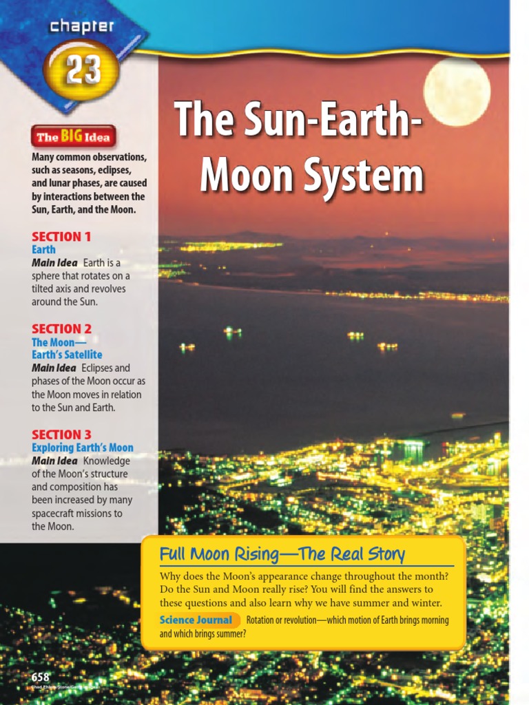 Chapter 23 - The Sun-Earth-Moon System | PDF | Eclipse | Moon