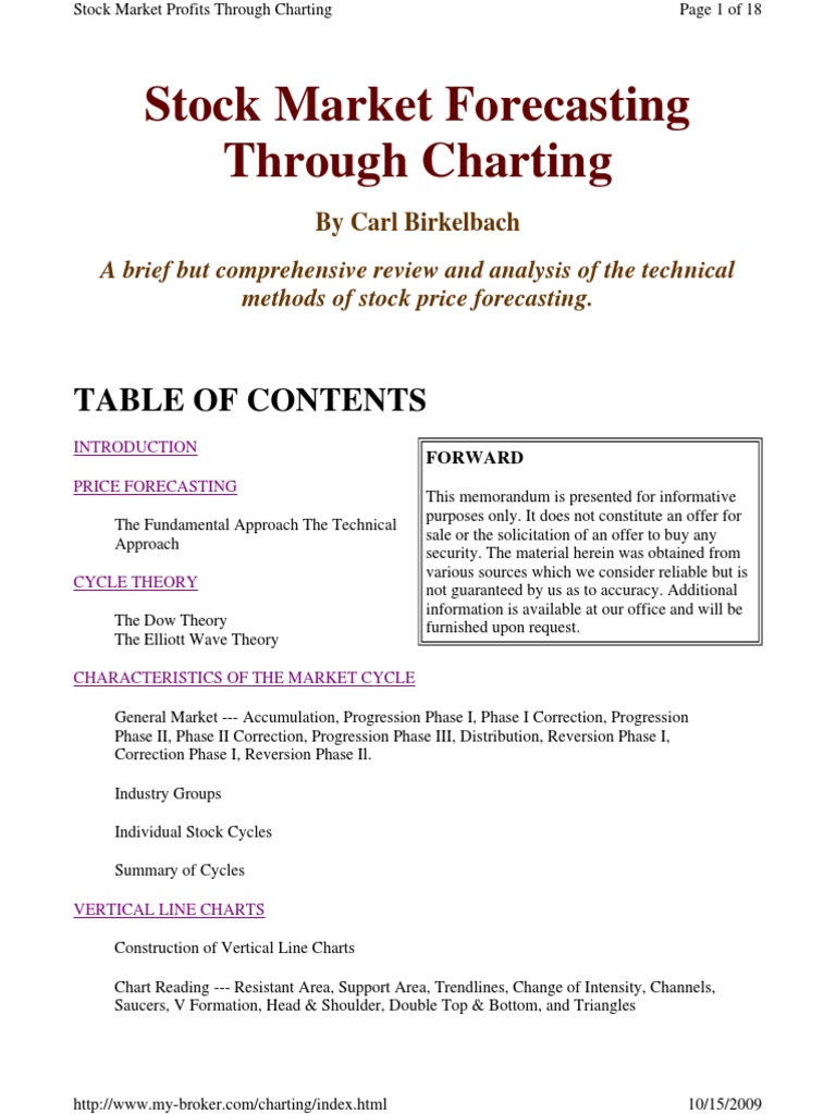 Stock Market Forecasting | PDF | Market Trend | Technical Analysis
