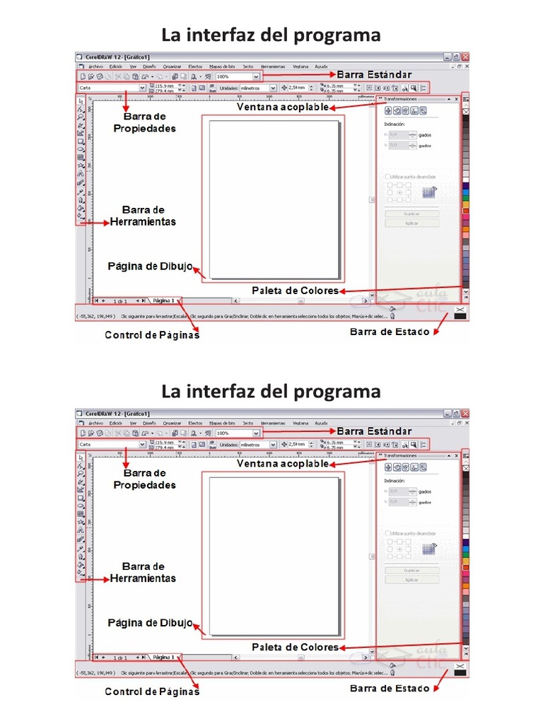 Interfaz de Corel Draw x7 | PDF