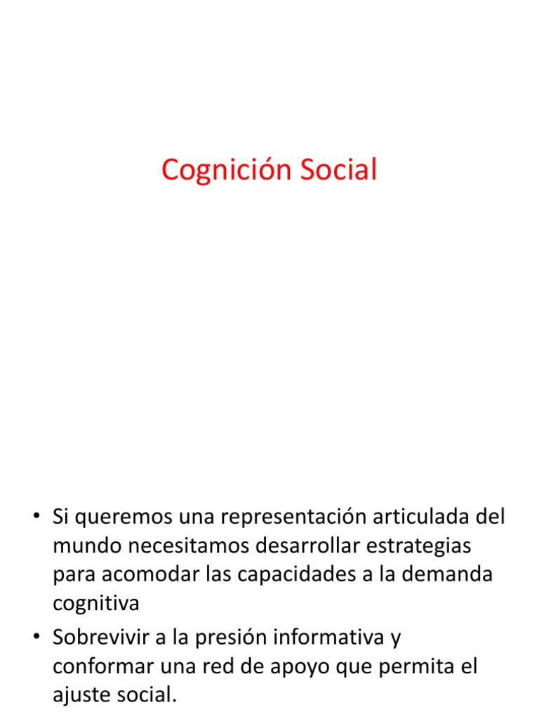 Cognicion Social | PDF | Percepción | Racionalidad