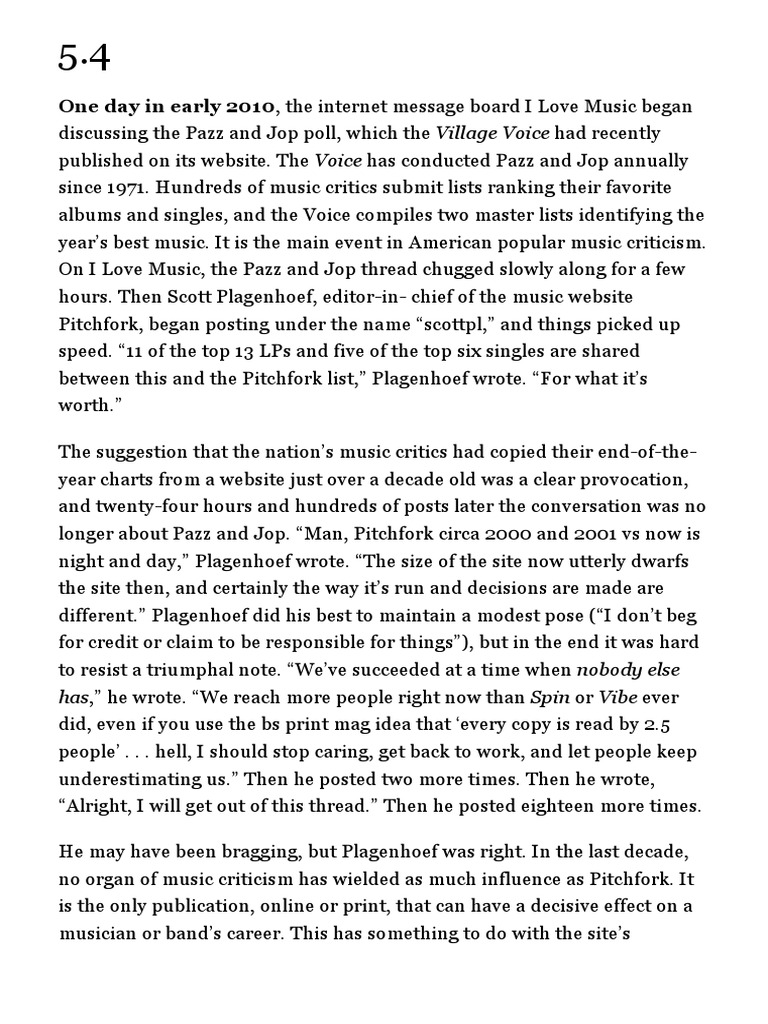 One Day in Early 2010, The Internet Message Board I Love Music Began ...