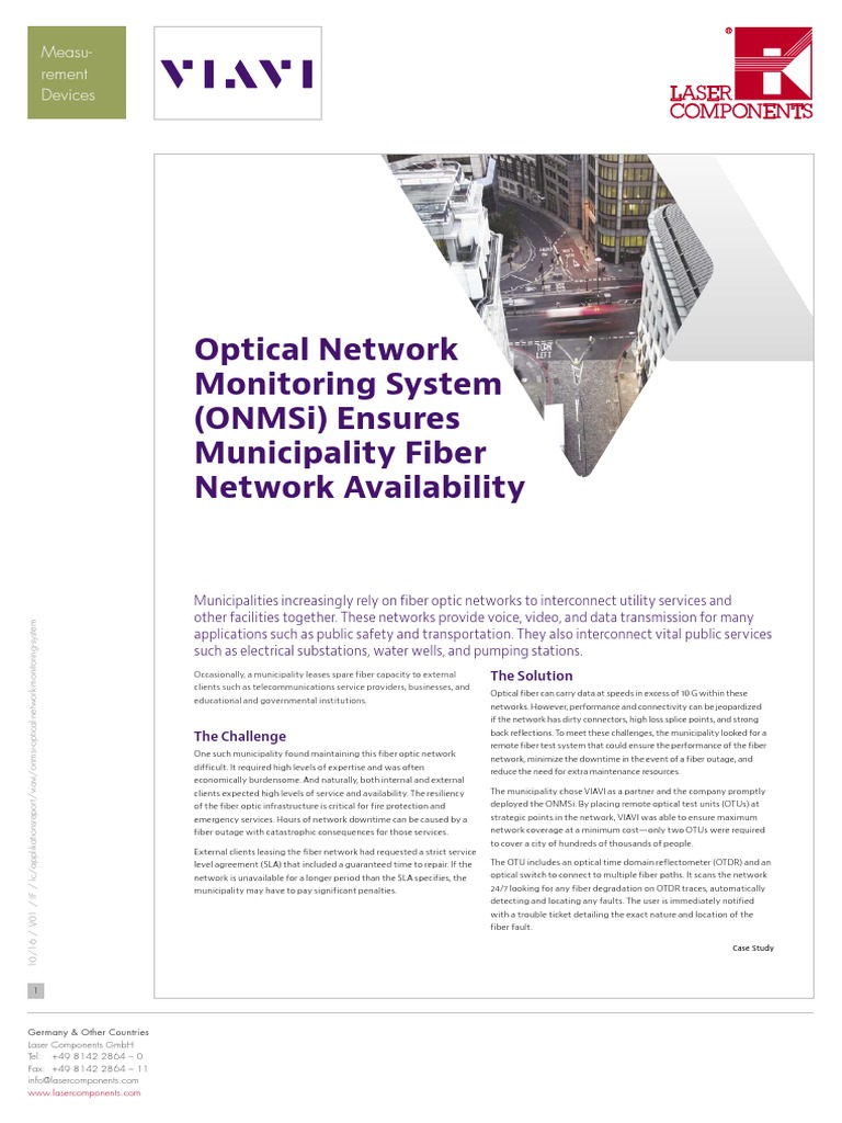 Onmsi Optical Network Monitoring System | PDF | Optical Fiber | Service Level Agreement