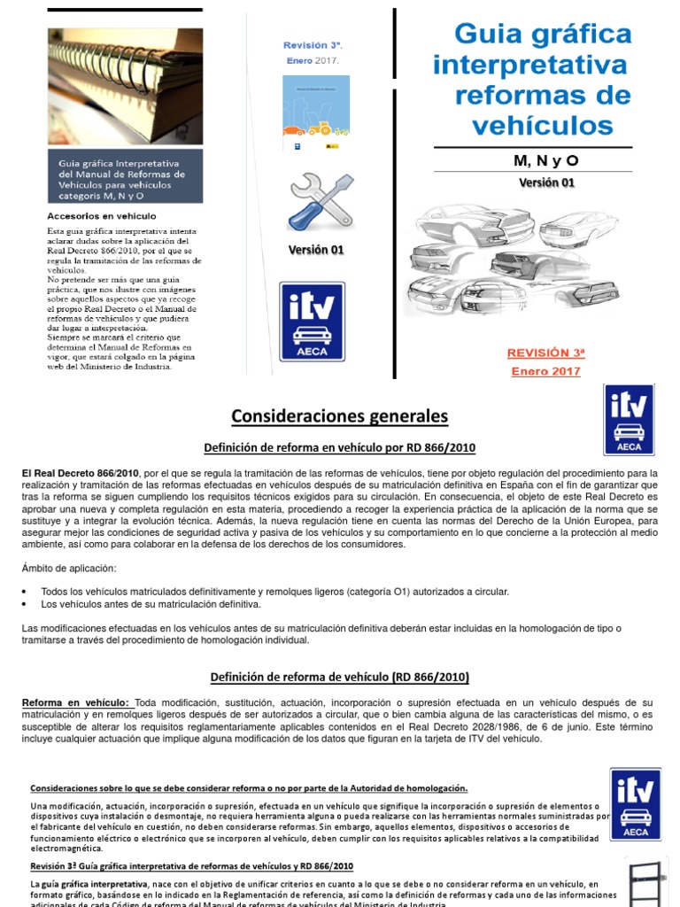 Guíagráfica2017-V01-Enero2017 Manual Reformas Itv | PDF | Suspensión (Vehículo) | Camión