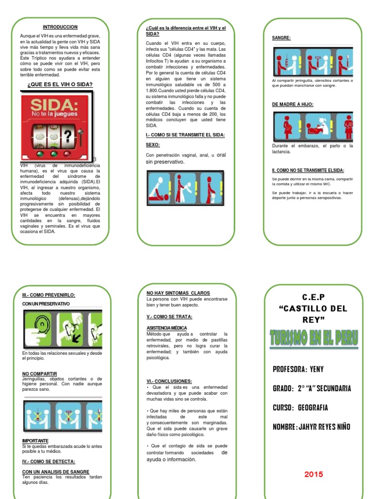 Triptico El Sida | PDF | VIH / SIDA | VIH