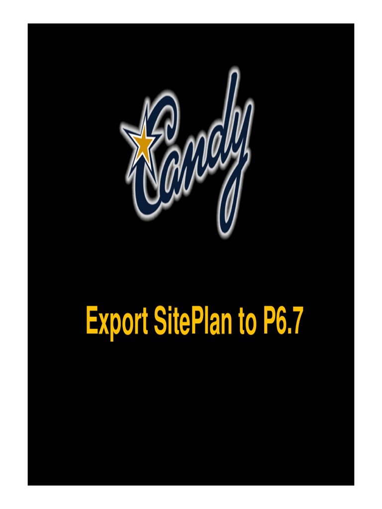 Export Candy Program To P6 | PDF | Computer File | Data Management