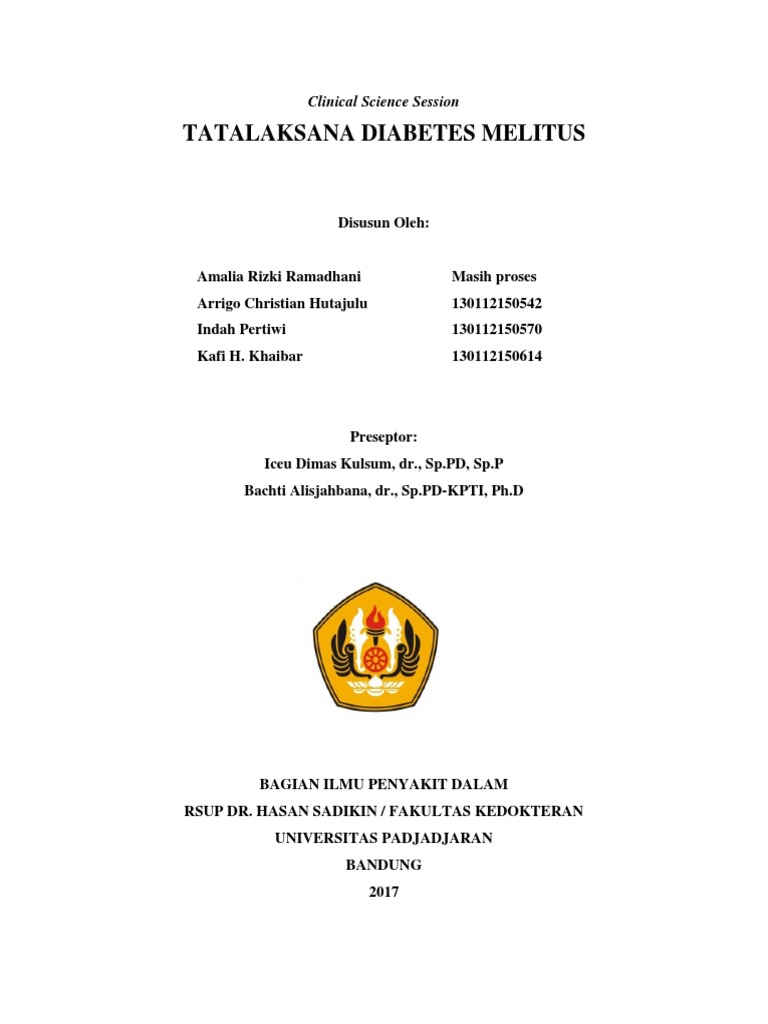 Tatalaksana DM | PDF | Kesehatan Holistik | Sains & Matematika