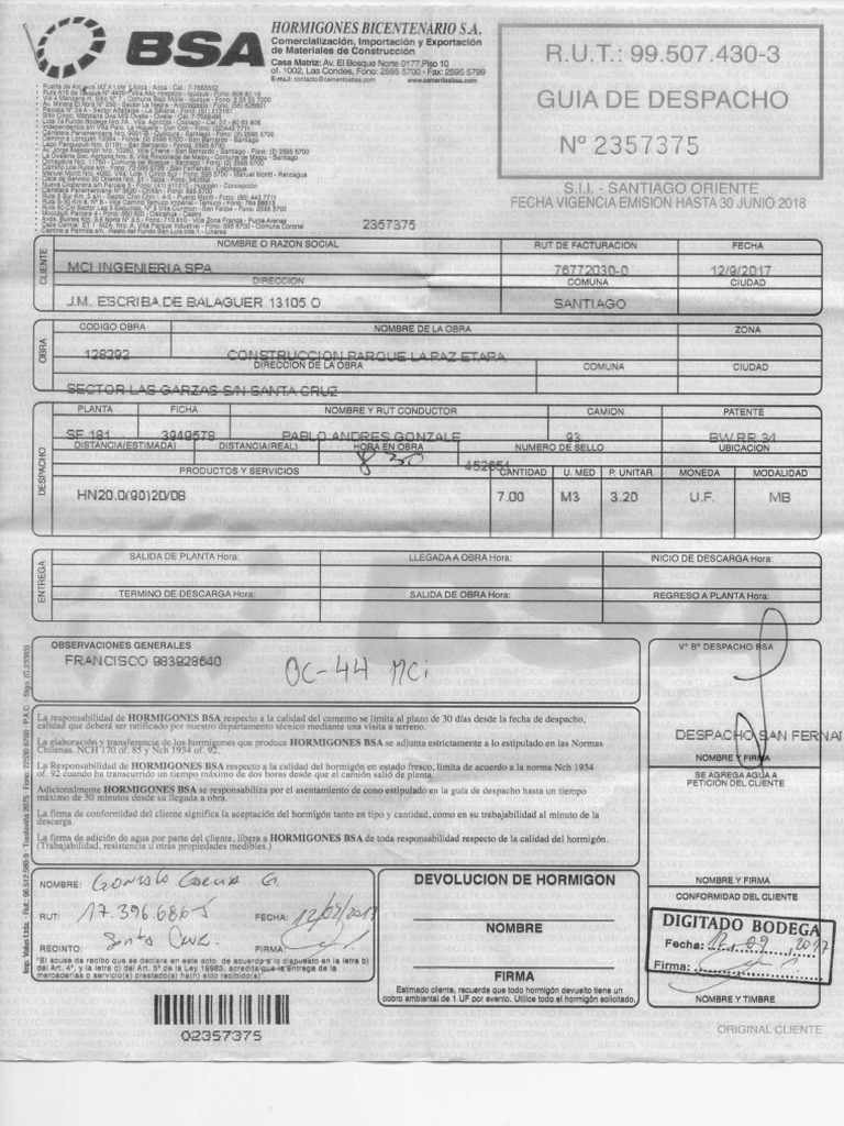 Guia Hormigones Bsa 031 | PDF