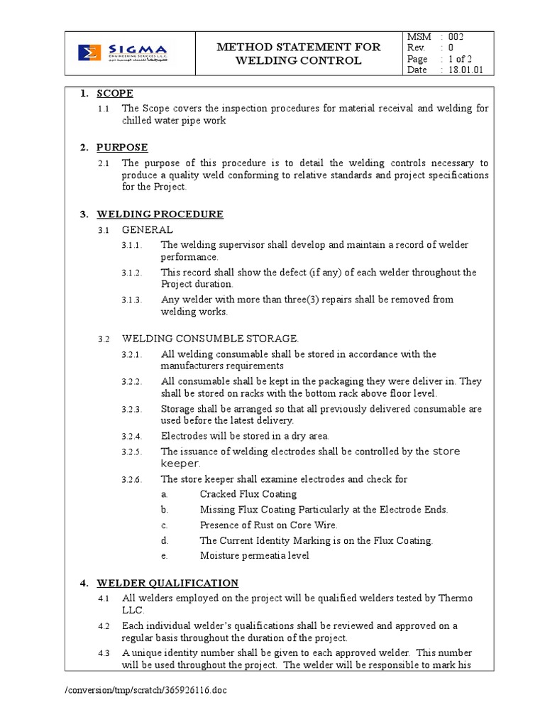 Welding Control | PDF | Welding | Construction