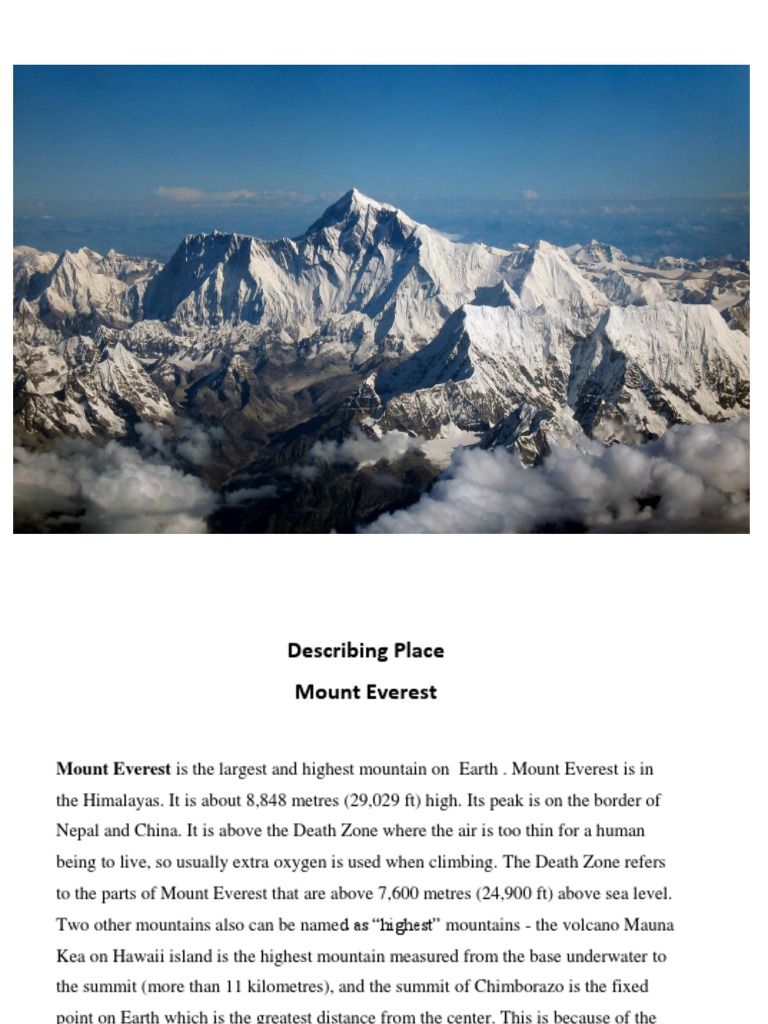 The Highest Mountain on Earth - Mount Everest | PDF | Mount Everest ...