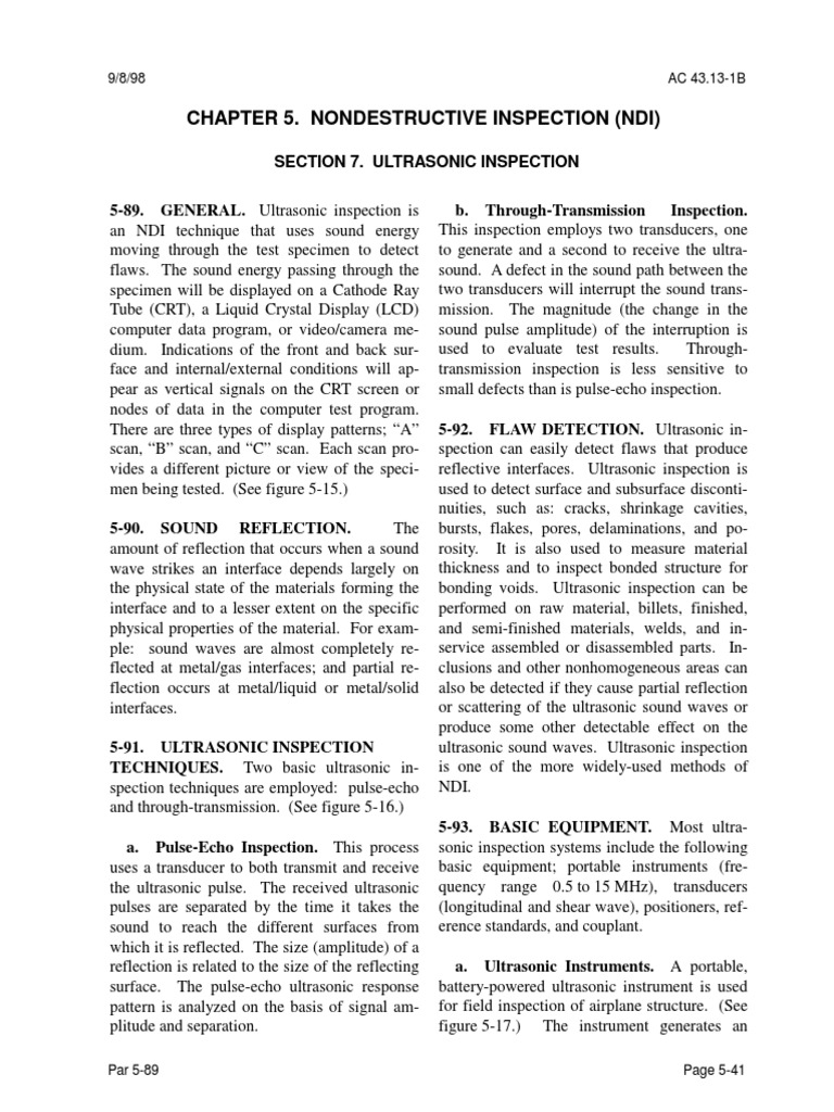 Section 7. Ultrasonic Inspection | Download Free PDF | Ultrasound | Leak