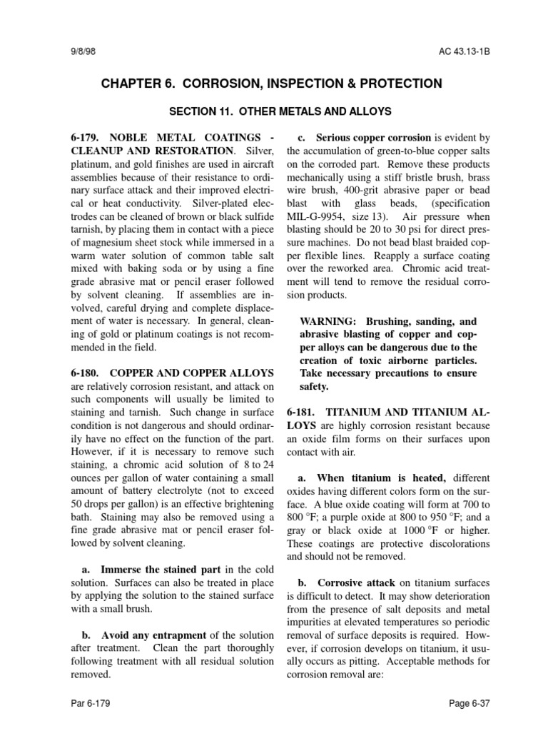 Chapter 6. Corrosion, Inspection & Protection | PDF | Titanium | Corrosion