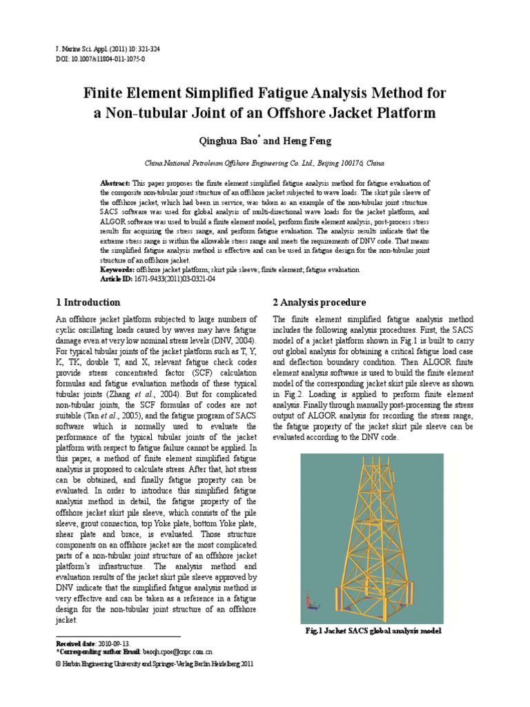 Finite Element Simplified Fatigue Analysis | PDF | Fatigue (Material ...