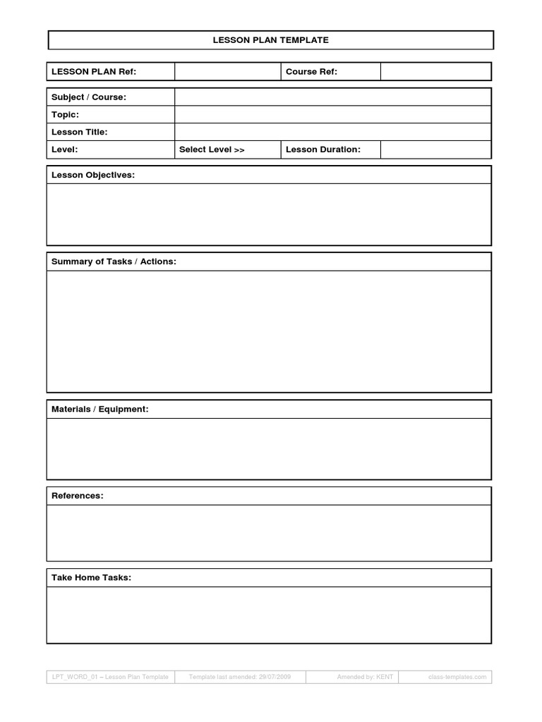 College Lesson Plan Template | PDF