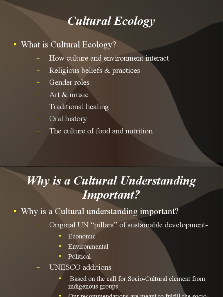 Cultural Ecology Presentation | PDF