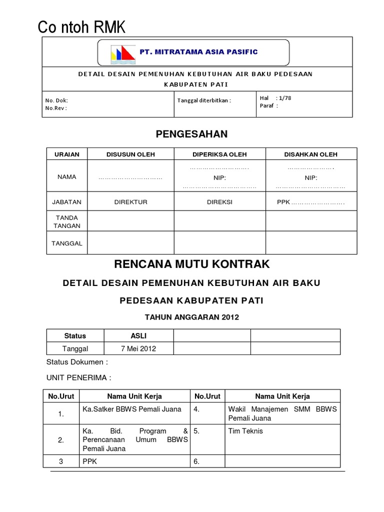 Contoh RMK | PDF