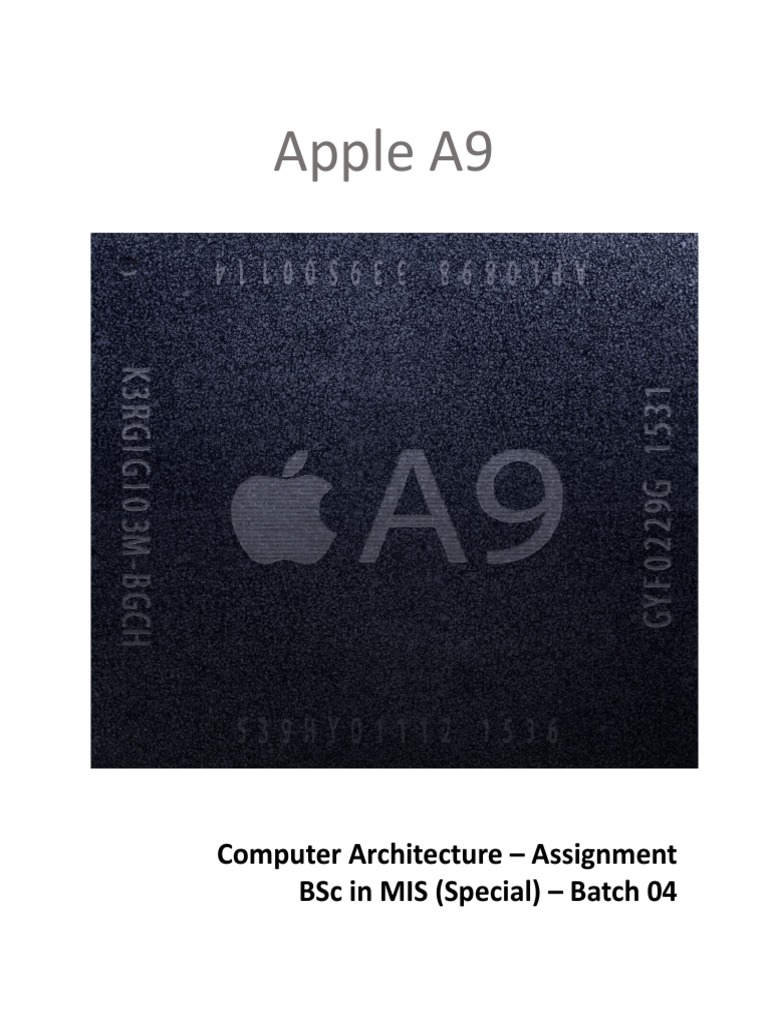 Apple A9 | PDF | Cpu Cache | Electronics