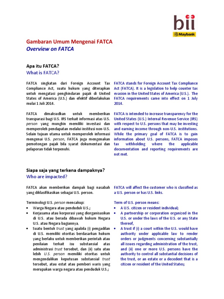 Fatca Faq | PDF | Keuangan Publik | Pemerintah Amerika Serikat