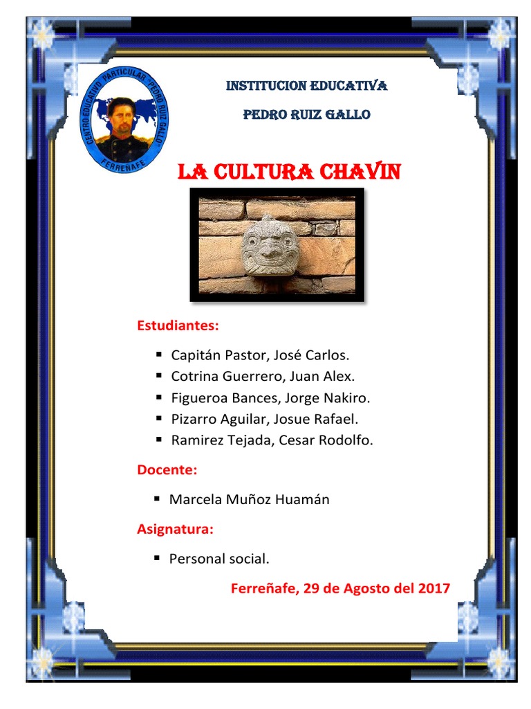 Cultura Chavin Informe | PDF | Arqueología | Cultura (general)