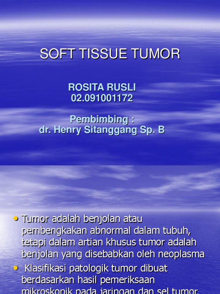 Soft Tissue Tumor | PDF | Kesehatan Holistik | Sains & Matematika