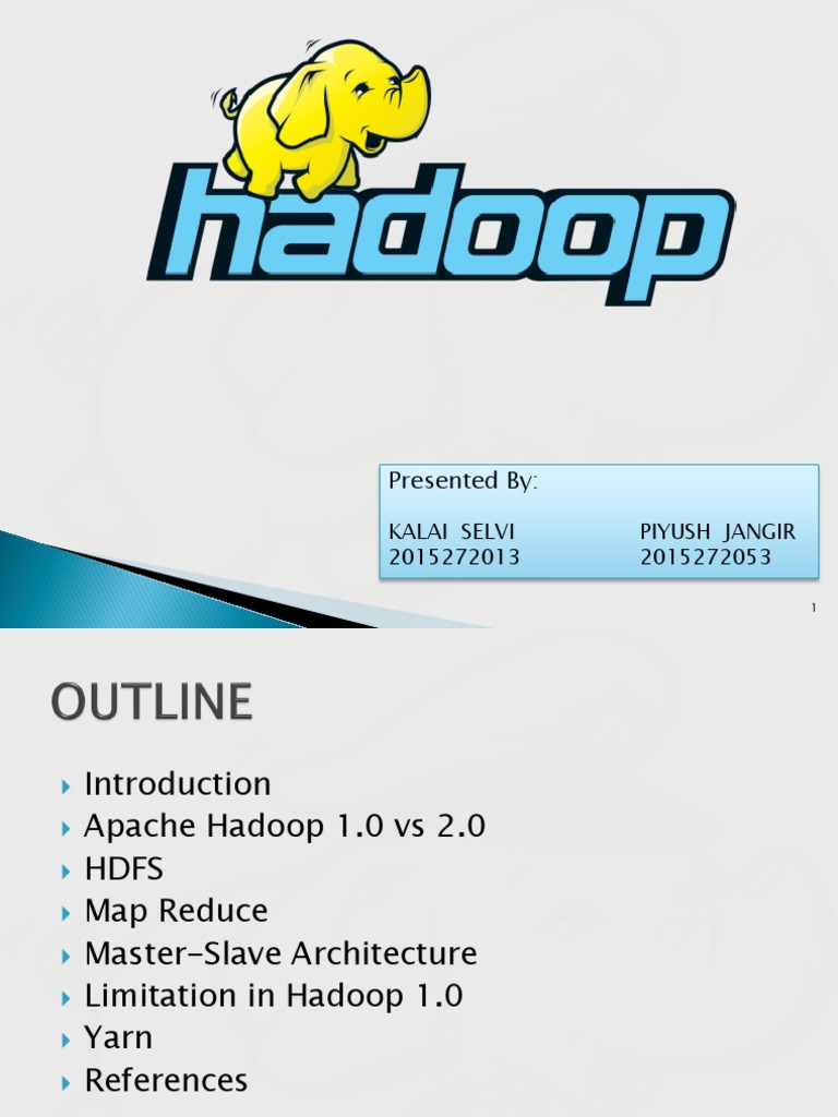 Hadoop 1.0 Vs 2.0 | PDF | Apache Hadoop | Distributed Computing ...