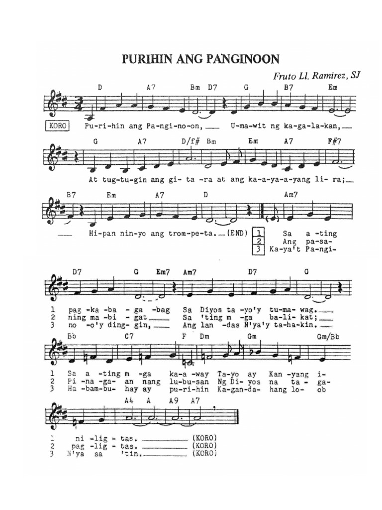 Purihin Ang Panginoon-Choir | PDF