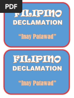 Filipino Declamation Piece | PDF
