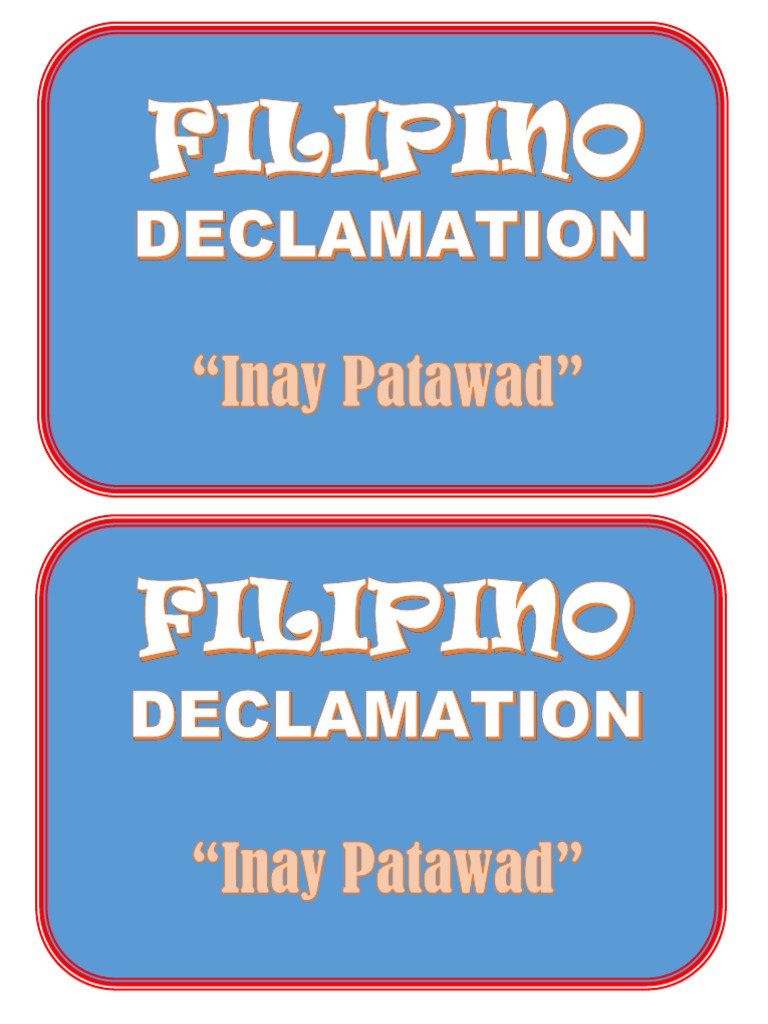 Deklamasyon Sa Filipino | PDF