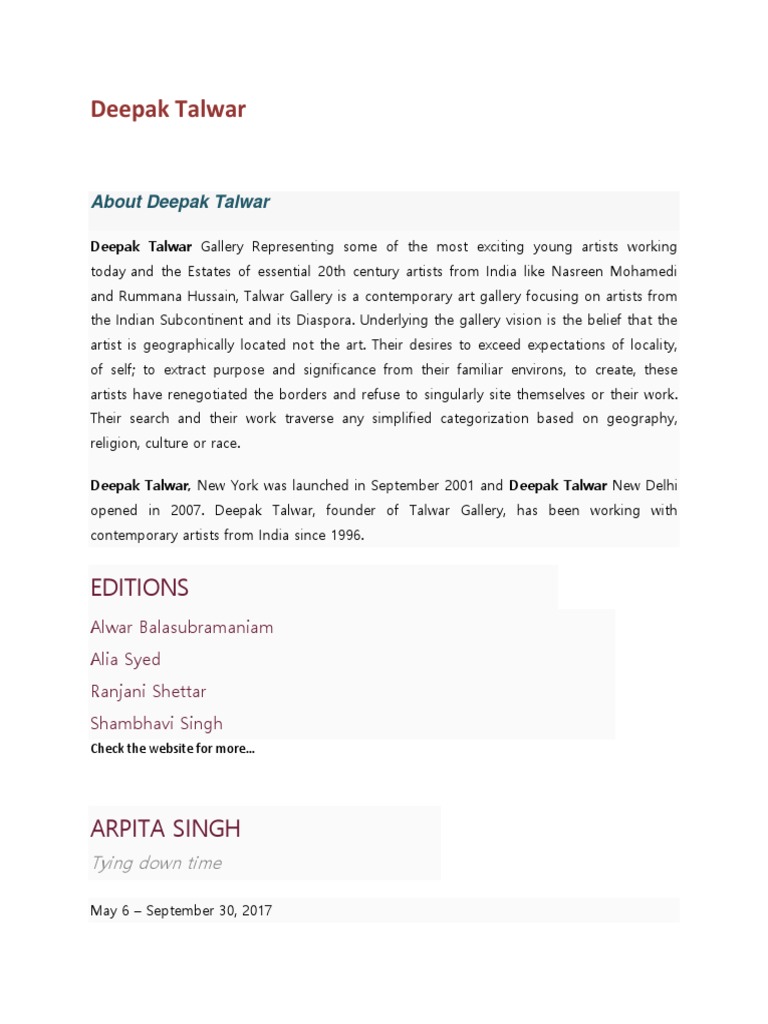 Deepak Talwar | PDF | Museum | Communication Design