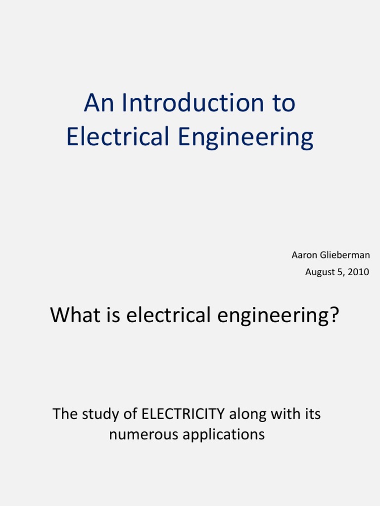 Introduction to Electrical Engineering | PDF | Series And Parallel ...