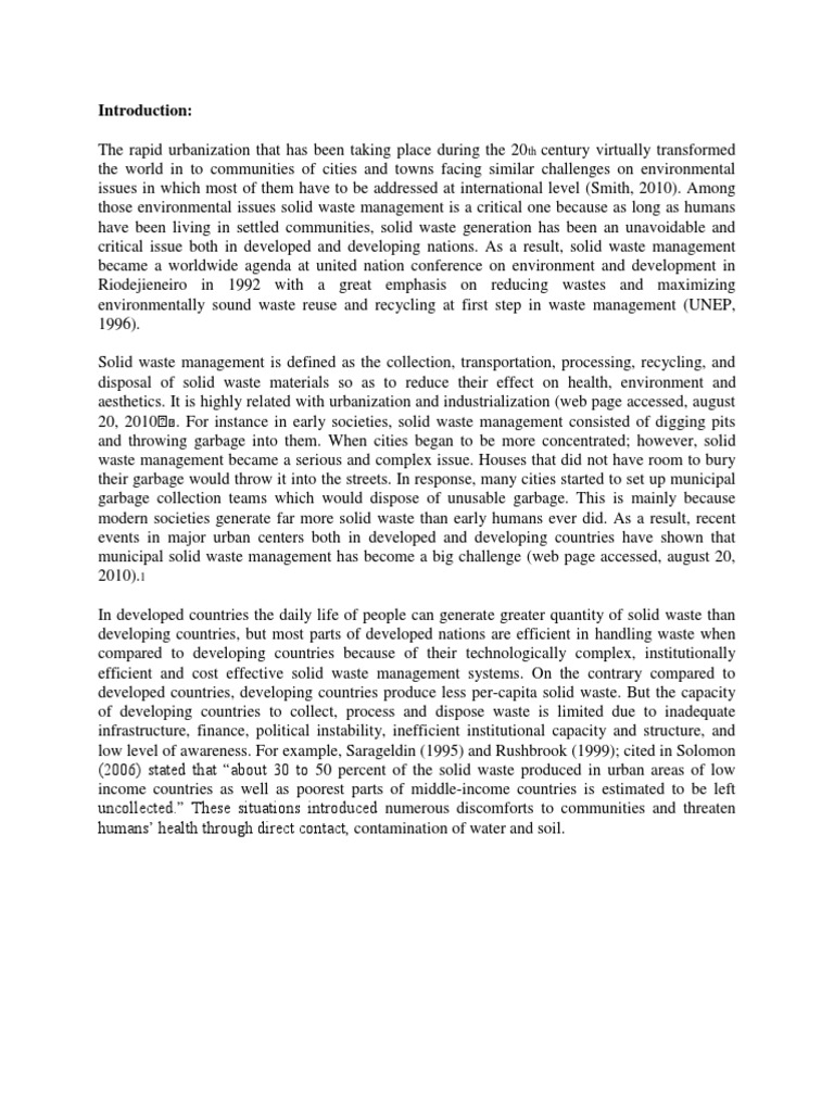 Research Proposal | PDF | Municipal Solid Waste | Waste