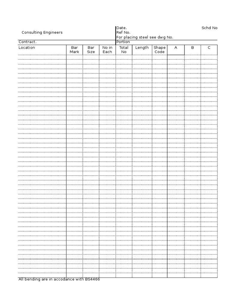 Blank Bending Schedule | PDF