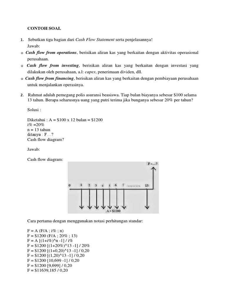 Contoh Soal Cash Flow dan Penyelesaiannya | PDF