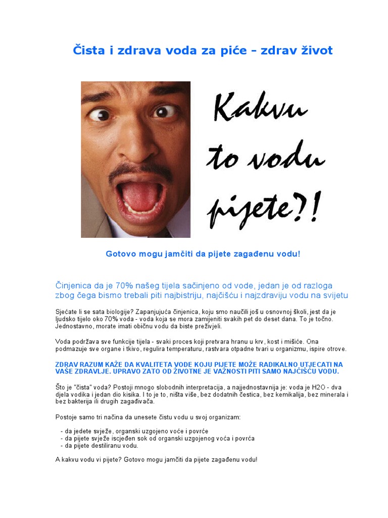 Ista I Zdrava Voda Za Pie | PDF