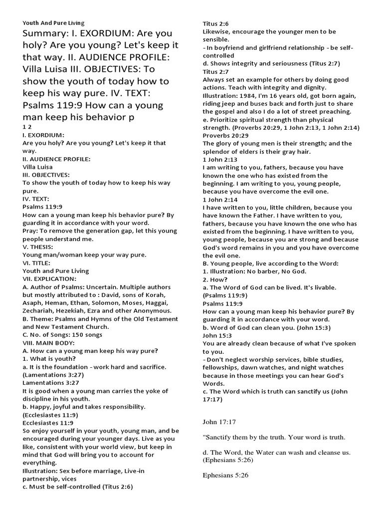 Youth's Guide to Pure Living | PDF | Saint Timothy | Goliath