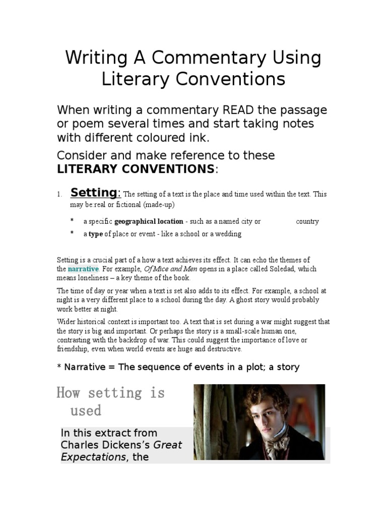 Writing A Commentary Using Literary Devices | PDF | Narration | Hard Times