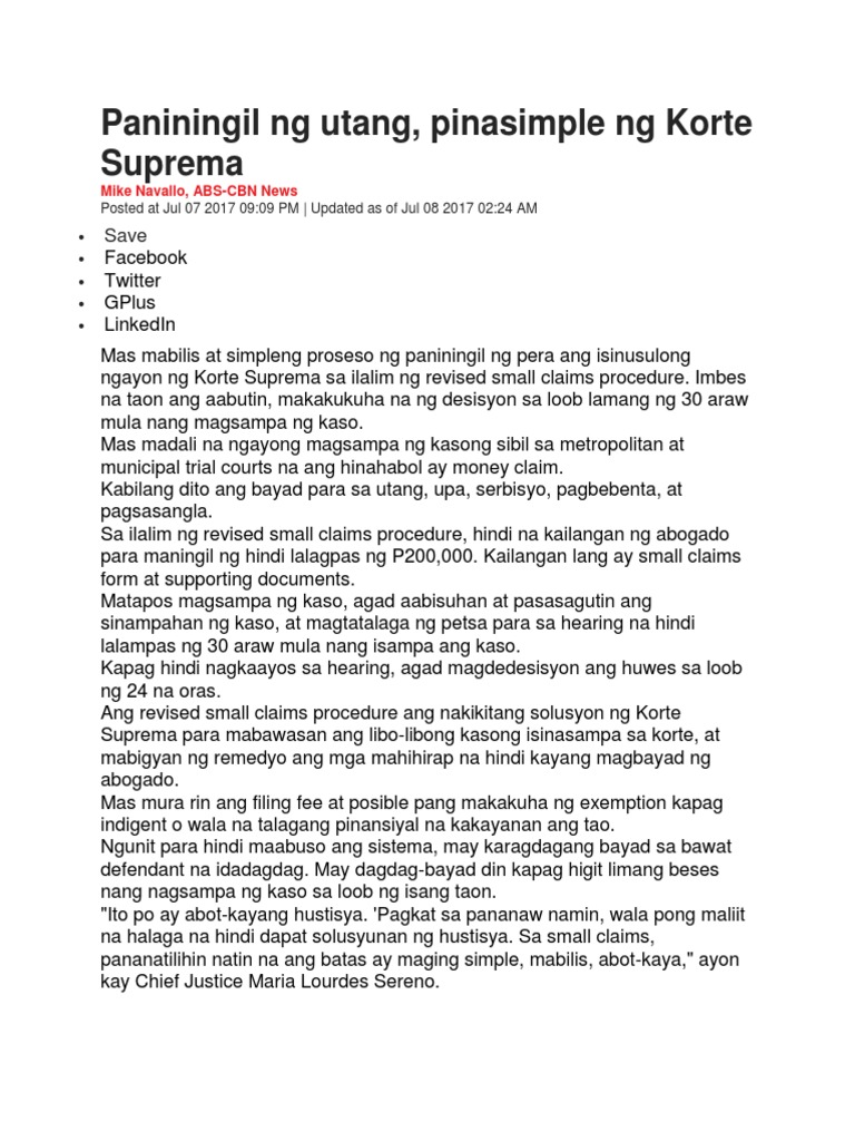 Paniningil NG Utang | PDF