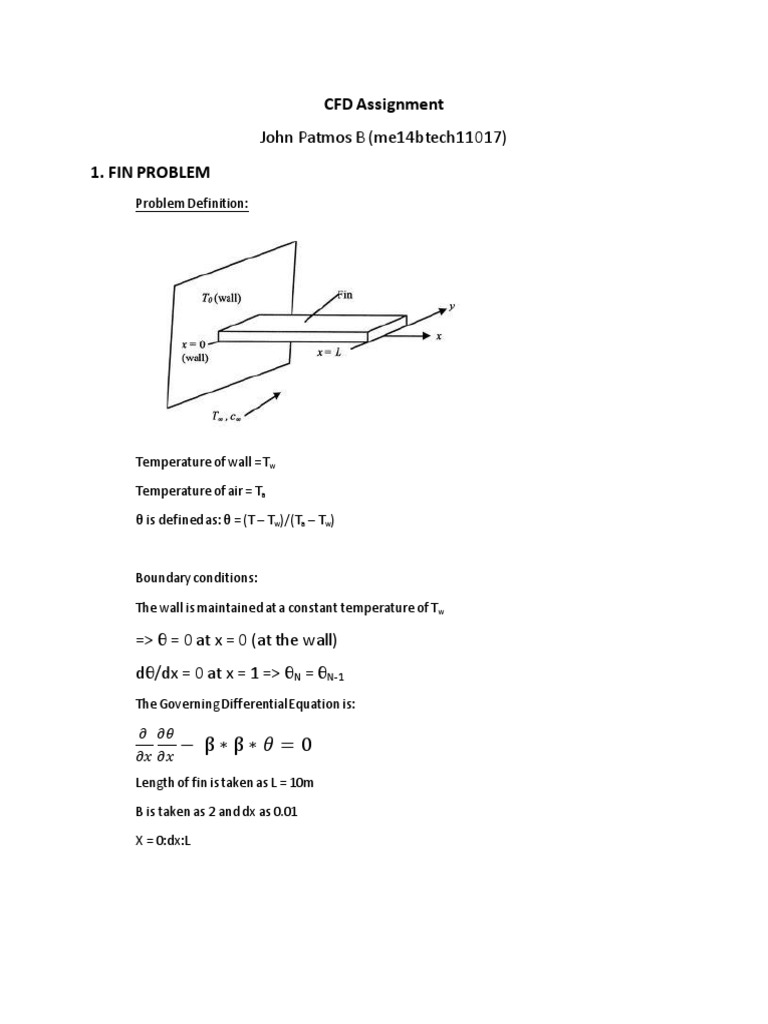 CFD Assignment | Download Free PDF | Computational Fluid Dynamics | Numerical Analysis
